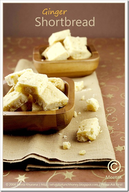 What's For Lunch Honey?: Crumbly Ginger Shortbread